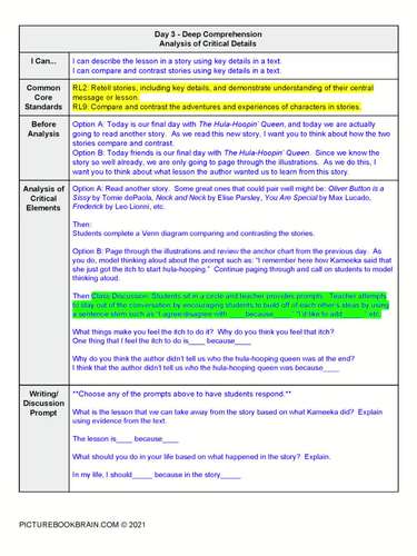 The Hula Hoopin Queen Lesson Plan and Google Activities by Picture Book ...