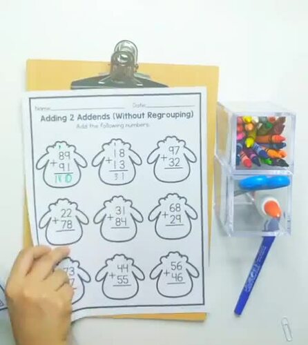 Holiday Addition and Subtraction Worksheet by The Joy in Teaching