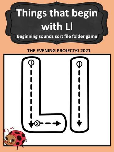 Things that begin with L l /Beginning sounds sort file folder game