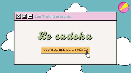 Weather Vocabulary in French | SUDOKU GAMES | Jeux Sudoku de la météo