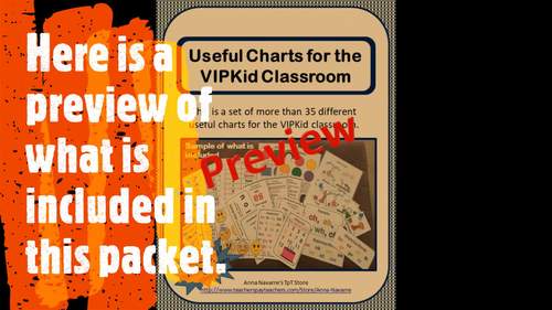 Useful Charts for the VIPKid Classroom by Anna Navarre | TPT