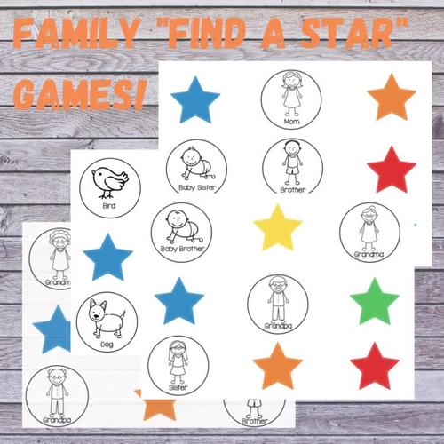 Five Family "Find a Star" boards plus covers! by DanaKate Makes | TPT