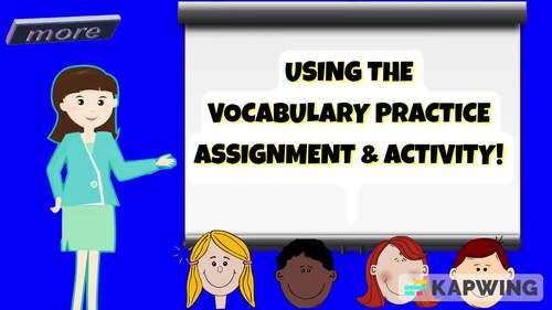 Language Arts Vocabulary Practice Digital Activity for Homework FREE SAMPLE
