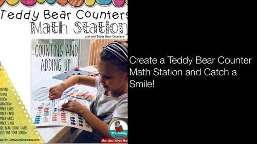 Teddy Bear Counters Math Station| Count, Patterns, Kindergarten Math