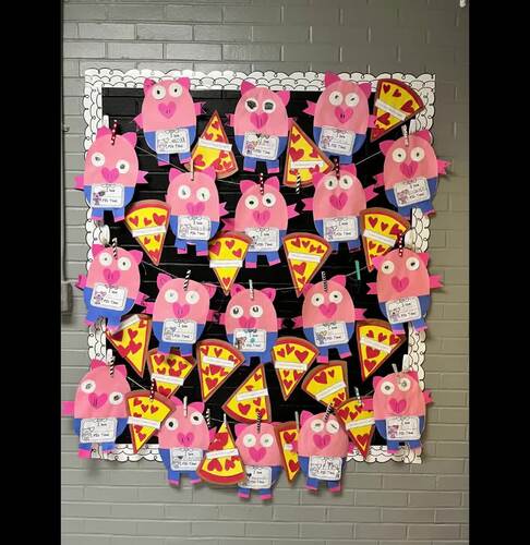 Valentine's Day Pig and Pizza Simple Craft, Activities, and Writing Pack