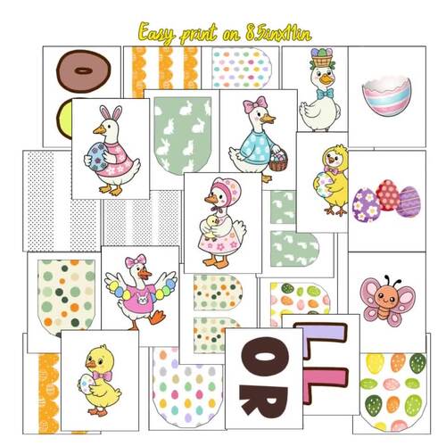 Easter Bulletin Board Kit | Silly Goose Classroom Decor | Editable