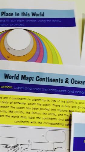 My Introduction to World Geography Booklet - 10 Pages of Fun Activities