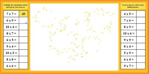 Digital Pixel Art NO PREP - Sunflower Heart Multiplication to 10 Google ...