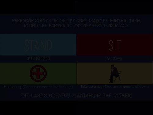 Rounding to the Nearest 10 3-Digit #'s Place Value Stand or Sit ...