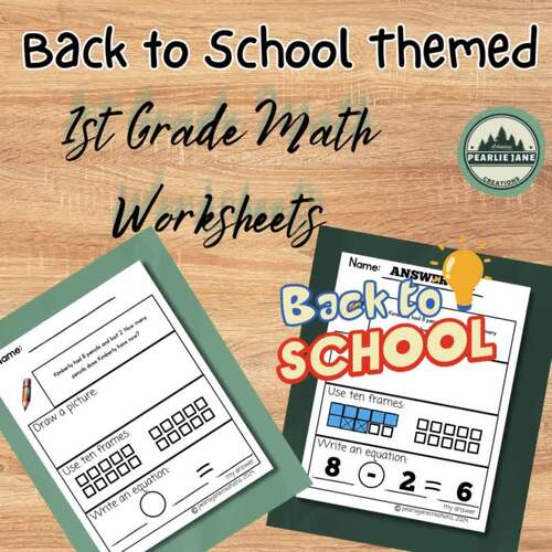Back to School Math Word Problems for 1st Graders by Pearlie Janes ...