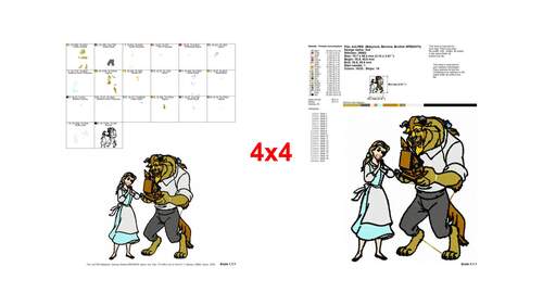 Beauty And The Beast Belle And Beast Tender Moments Close Up Portraits ...