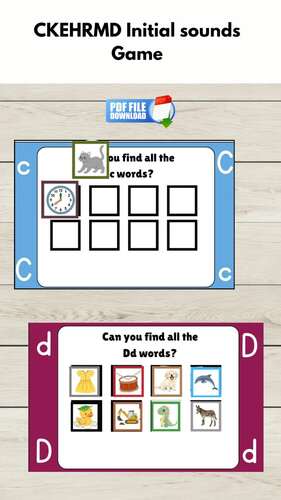CKEHRMD Phonics Game, Initial/Beginning Sounds Activity, Early Literacy ...