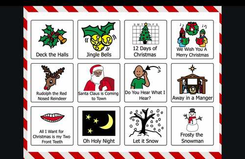 Christmas Joy AAC Communication Core Board by Beyond Therapy Consulting LLC