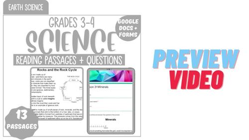 Earth Science Reading Comprehension Passages and Questions Bundle 3rd ...