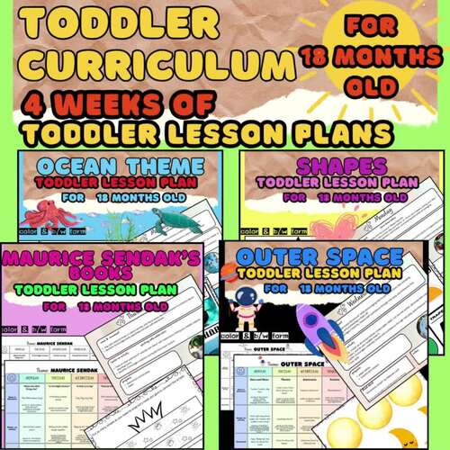 Toddler curriculum for 18 months old- MONTHLY BUNDLE by Tikes Learning ...