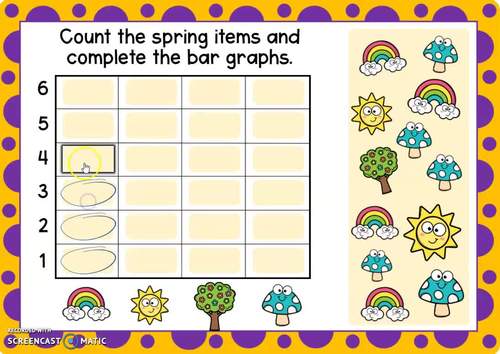 Building and Reading Bar Graphs Boom Cards™ Distance Learning Spring