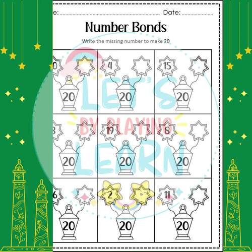 Arabic and English: Ramadan Math Activities | Islam Math Games Kindergarten