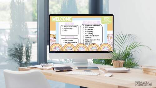 Happy Pastel Slide Templates Back to School Google Slides Morning Meeting
