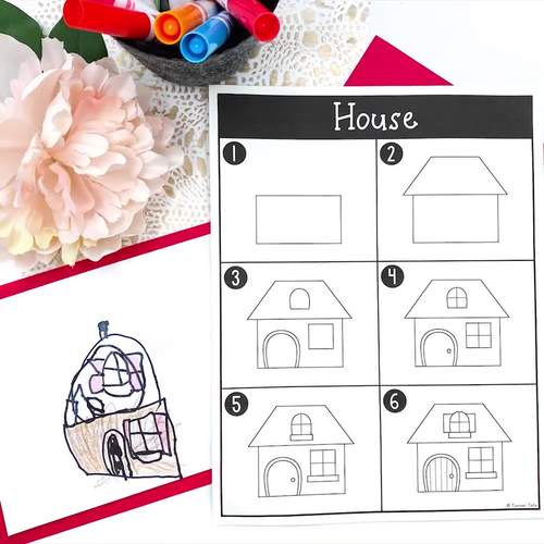 September Directed Drawings for All About Me, Five Senses, Apples, & Fall