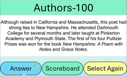 New Hampshire Trivia Game #2 Interactive PowerPoint Activity Differentiated