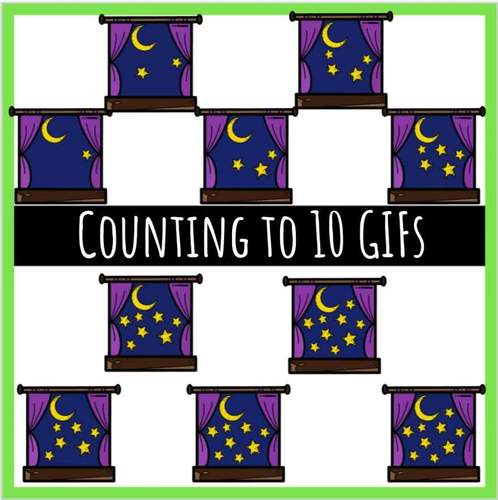 Stars Counting to 10 Gifs - Animated Clipart BOOM size included | TPT