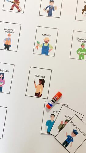 Community Helpers Activities for Kindergarten with Guessing Game & Craft