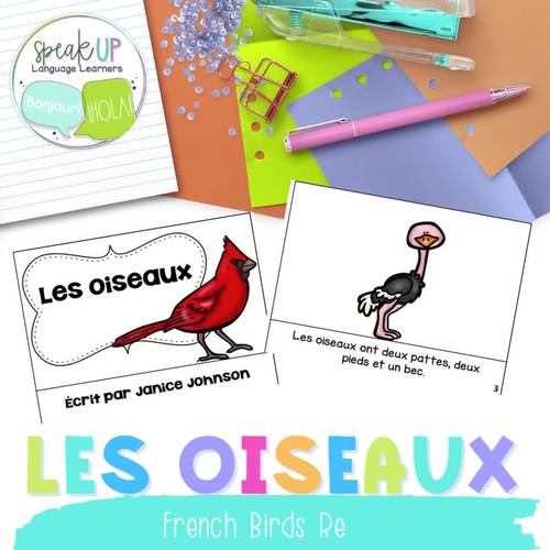 Les oiseaux French Birds Animal Classification Reader Print & Boom Cards