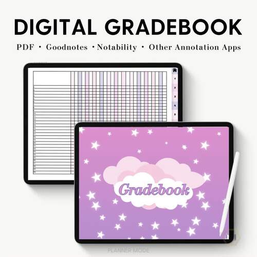 Digital Record Book Landscape, Grade Book for Teachers, Homeschool Grades