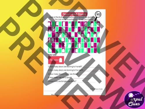 Logic Visual Counting Puzzles & Brain Teasers | Editable No Prep ...