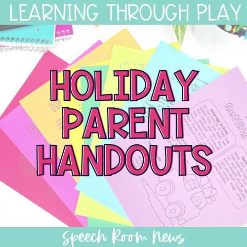 Holiday Preschool Speech and Language Packet: Learning Through Play