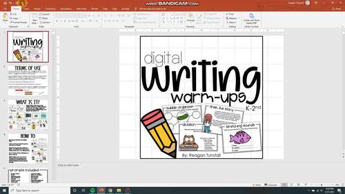 Digital Writing Warm-Ups by Reagan Tunstall | TPT