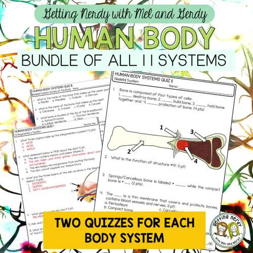 Human Body Organ Systems | Unit Quiz Bundle | Multiple Quiz/Assessment ...