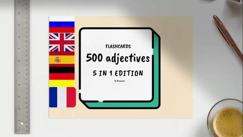 Printable Adjective Flashcards for Language Development (5 in 1 edition)