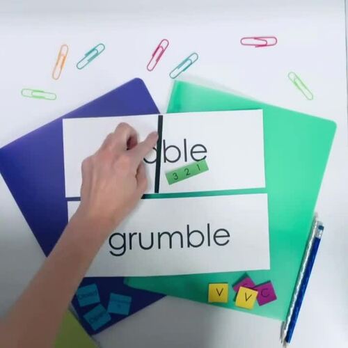 Second Grade Syllable Division Consonant le Count Back 3 Printable Activity