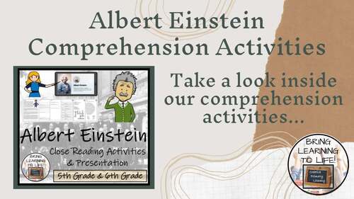 Albert Einstein Close Reading Comprehension Activities | 5th Grade ...