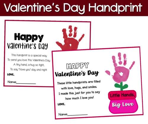Valentine's Day Handprint Craft | Valentine's Day Gift For Parents