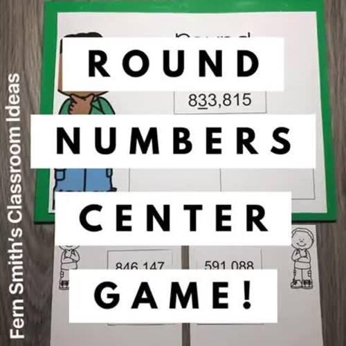 Round Numbers Center Games by Fern Smith's Classroom Ideas | TPT