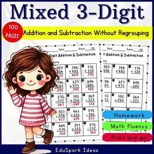 3 Digit Mixed Addition and Subtraction without Regrouping | for Grade 2–3