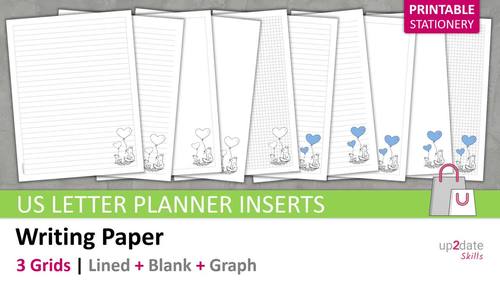 Father's Day Writing Paper for Father's Day Crafts - US Letter - Fox