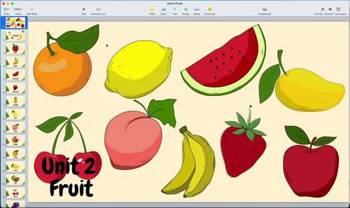 ESL Theme-based Course for Beginners - Level 1 : Unit 2 Fruit | TPT