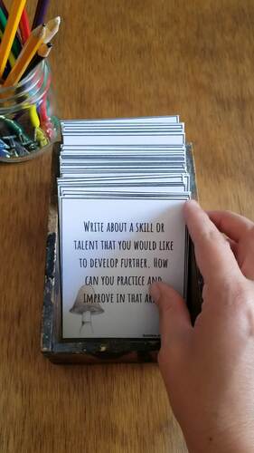 Gratitude Journal Prompt Cards Writing Prompts for Thankfulness | TPT