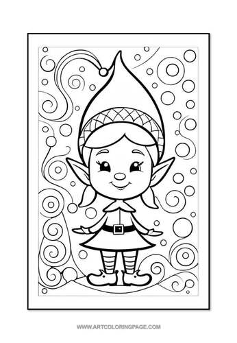 Dive into the Magic of Elf Coloring Pages Vol 7 by Art coloring book