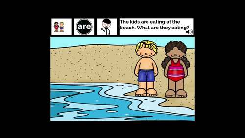 Boom Cards™ Feed the Kids at the Beach | WH-Questions & Sentences