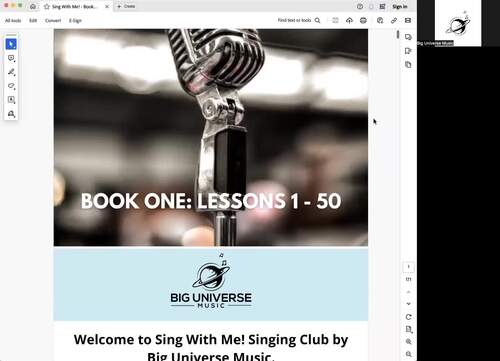 Sing With Me! 50 Lesson Singing Curriculum by Big Universe Music