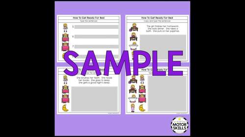 I Can Type & Write - How To Get Ready For Bed - Digital PPT & Printable PDF
