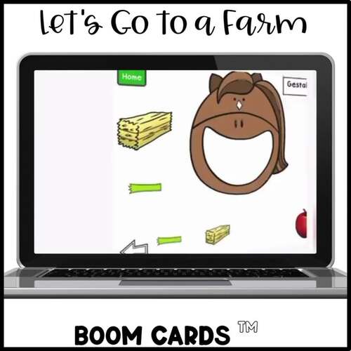 Gestalt Language: Let's Go a Farm Speech Therapy Activity (Boom Cards)