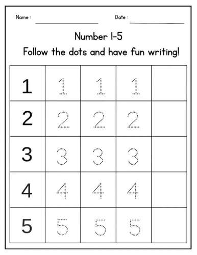 Numbers 1–10 Tracing & Missing Numbers Worksheets | Kindergarten Math ...