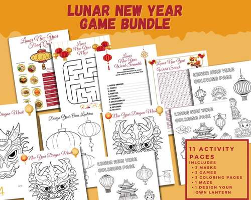 Lunar New Year Activity Bundle by JWJ Creations With Love | TPT
