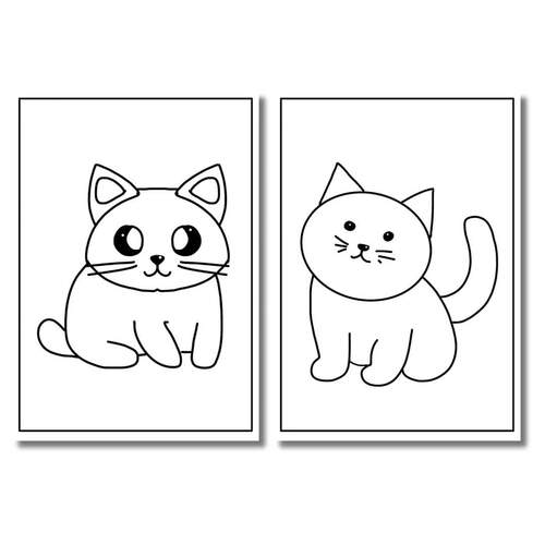 Cute Cat Coloring Pages, Coloring Sheets, Preschool, Worksheets, Homeschool
