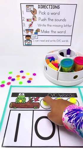 CVC Words Play Based Literacy Centers | Guided Reading Centers | TPT